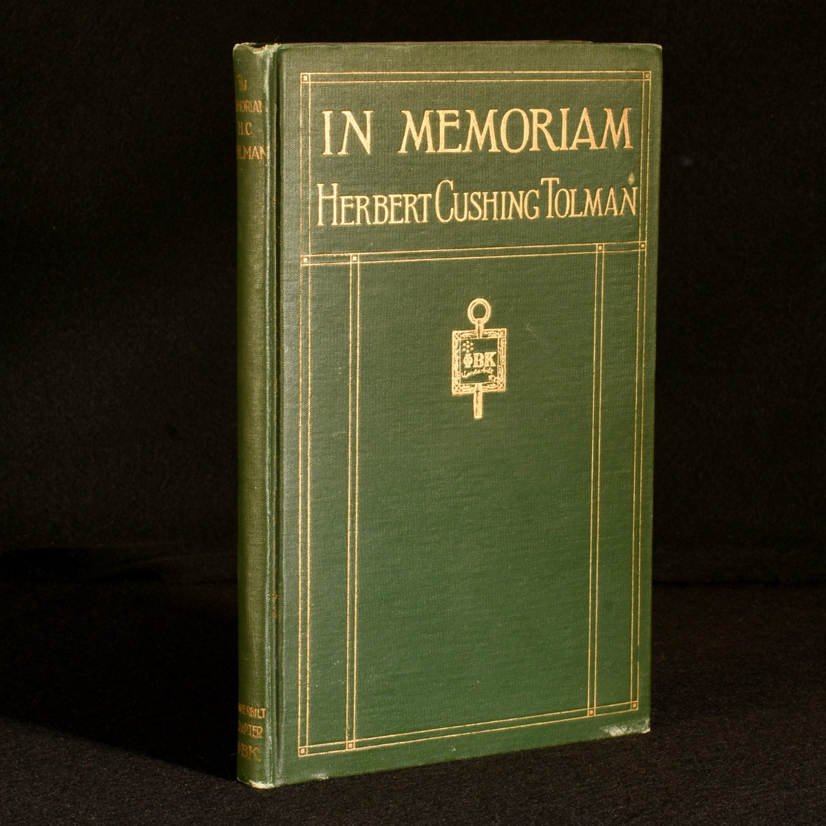 In Memoriam Herbert Cushing Tolman by Various: Very Good Cloth (1926 ...