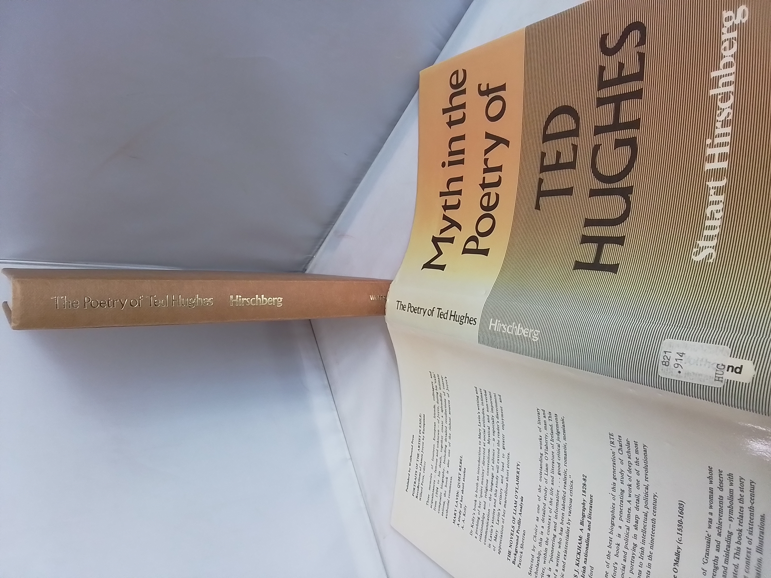 Myth in the Poetry of Ted Hughes: A Guide to the Poems. von HIRSCHBERG ...