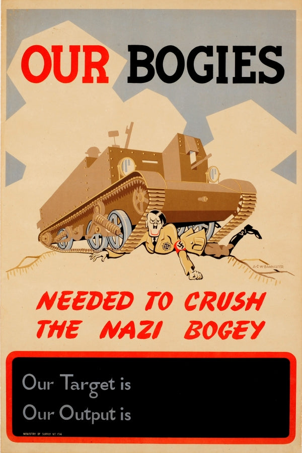 Our Bogies Needed To Crush The Nazi Bogey WWII: (1940) Art / Print ...