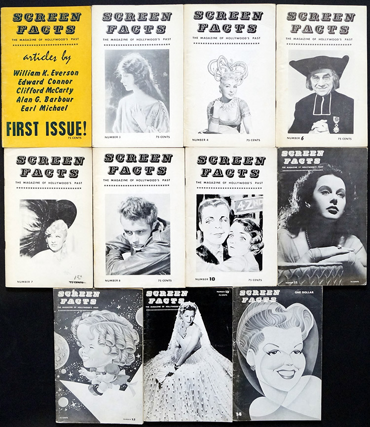 Screen Facts: The Magazine Of Hollywood's Past (11 issues, including #1 ...