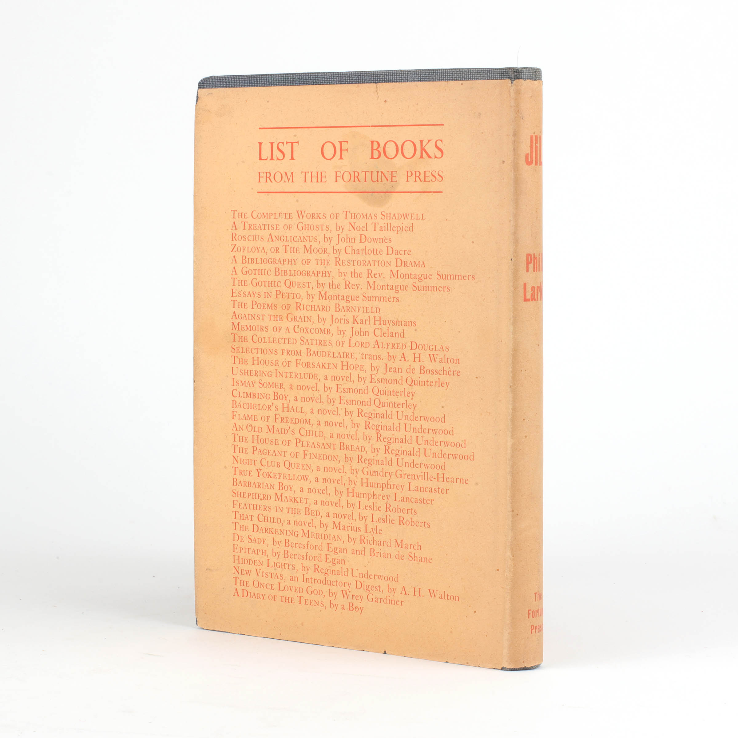 JILL by LARKIN, Philip: (1946) | Jonkers Rare Books