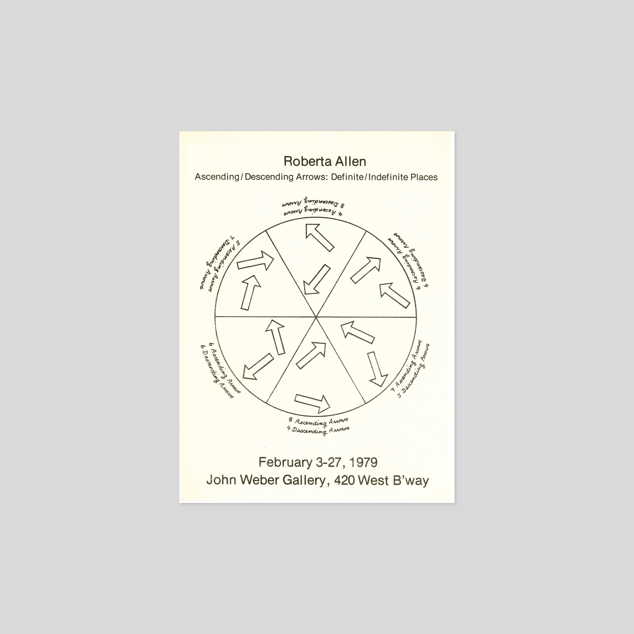 Ascending / Descending Arrows: Definite / Indefinite Places by Roberta ...