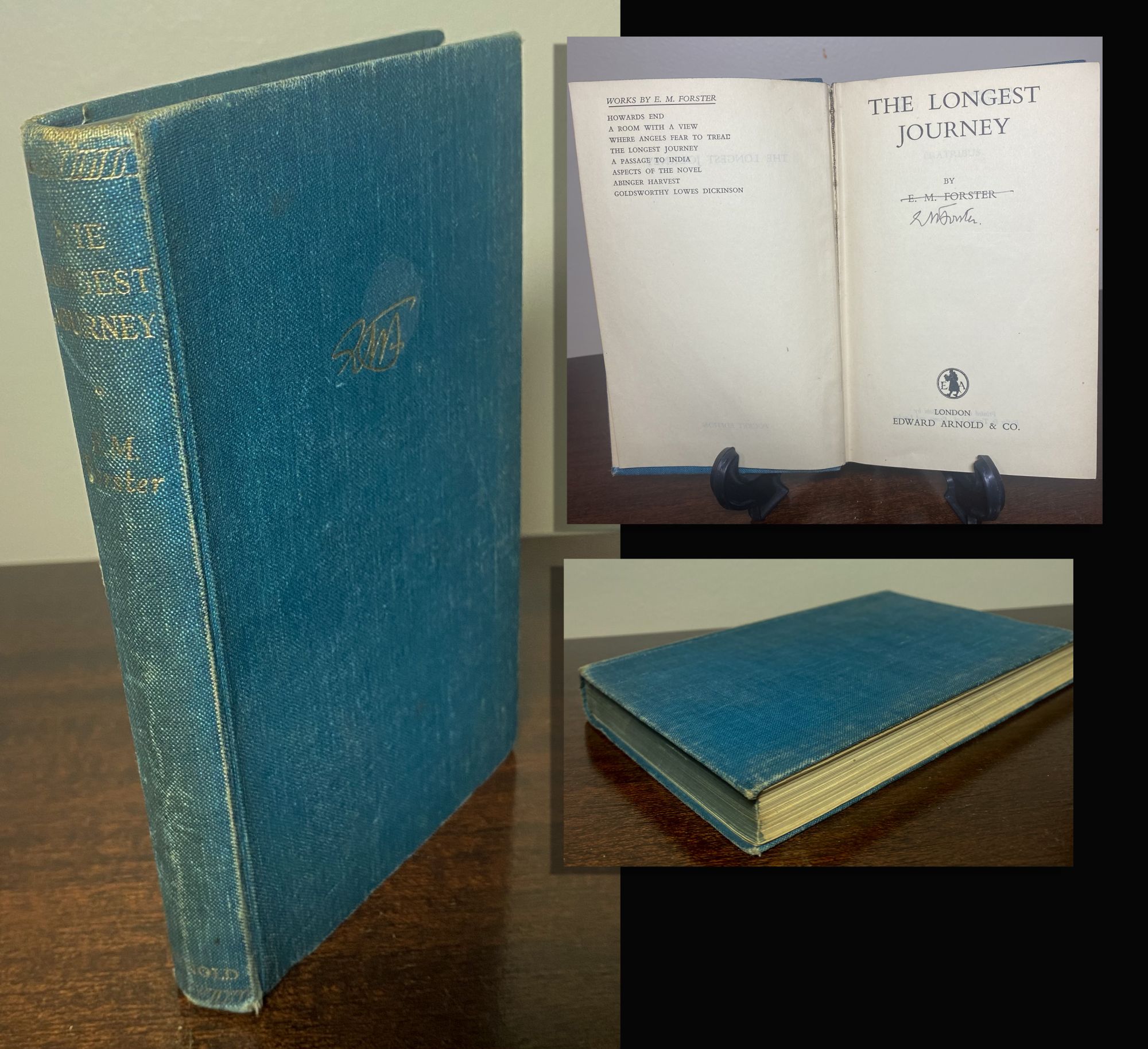 THE LONGEST JOURNEY Signed by Forster by Forster, E. M.: (1947) First ...
