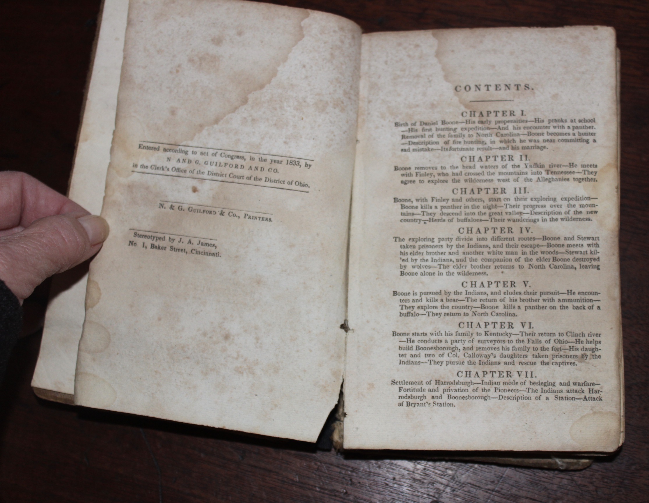 Biographical Memoir of Daniel Boone by Timothy Flint: Poor Hardcover ...