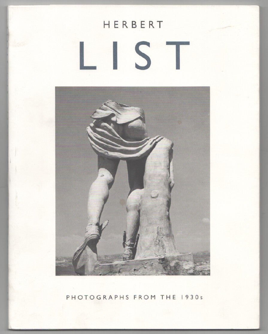 Herbert List: Photographs From the 1930s by LIST, Herbert: (1996 ...