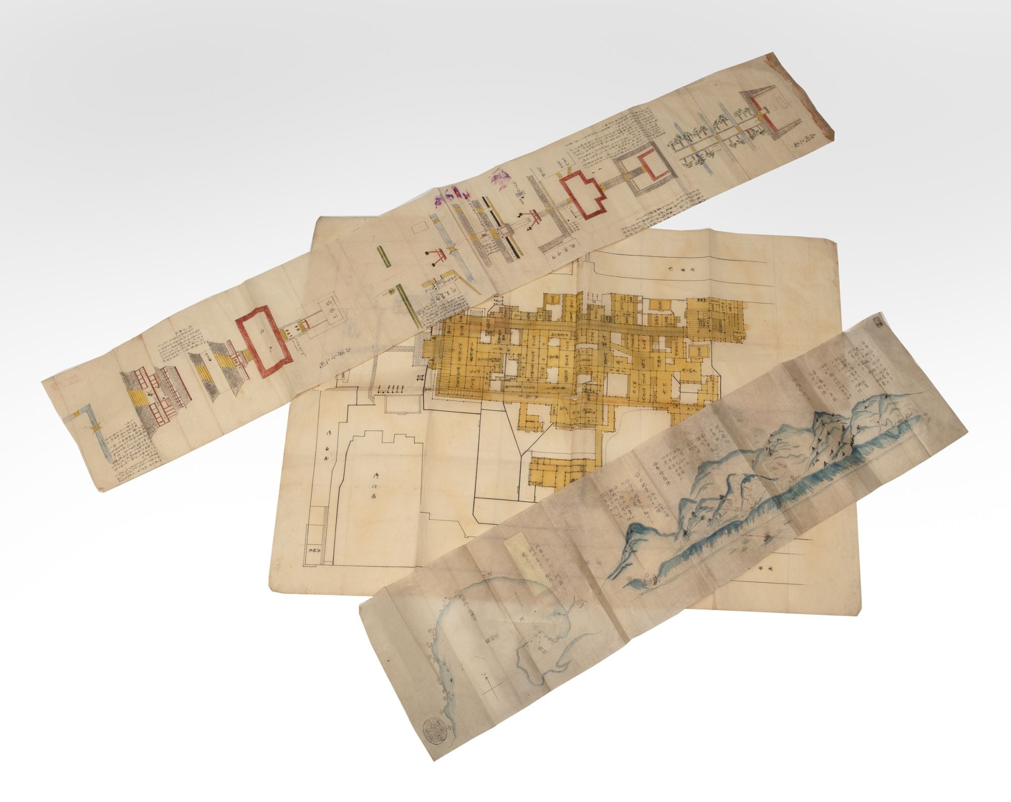 Maps, floor plans, drawings, & manuscripts on paper, various dimensions ...