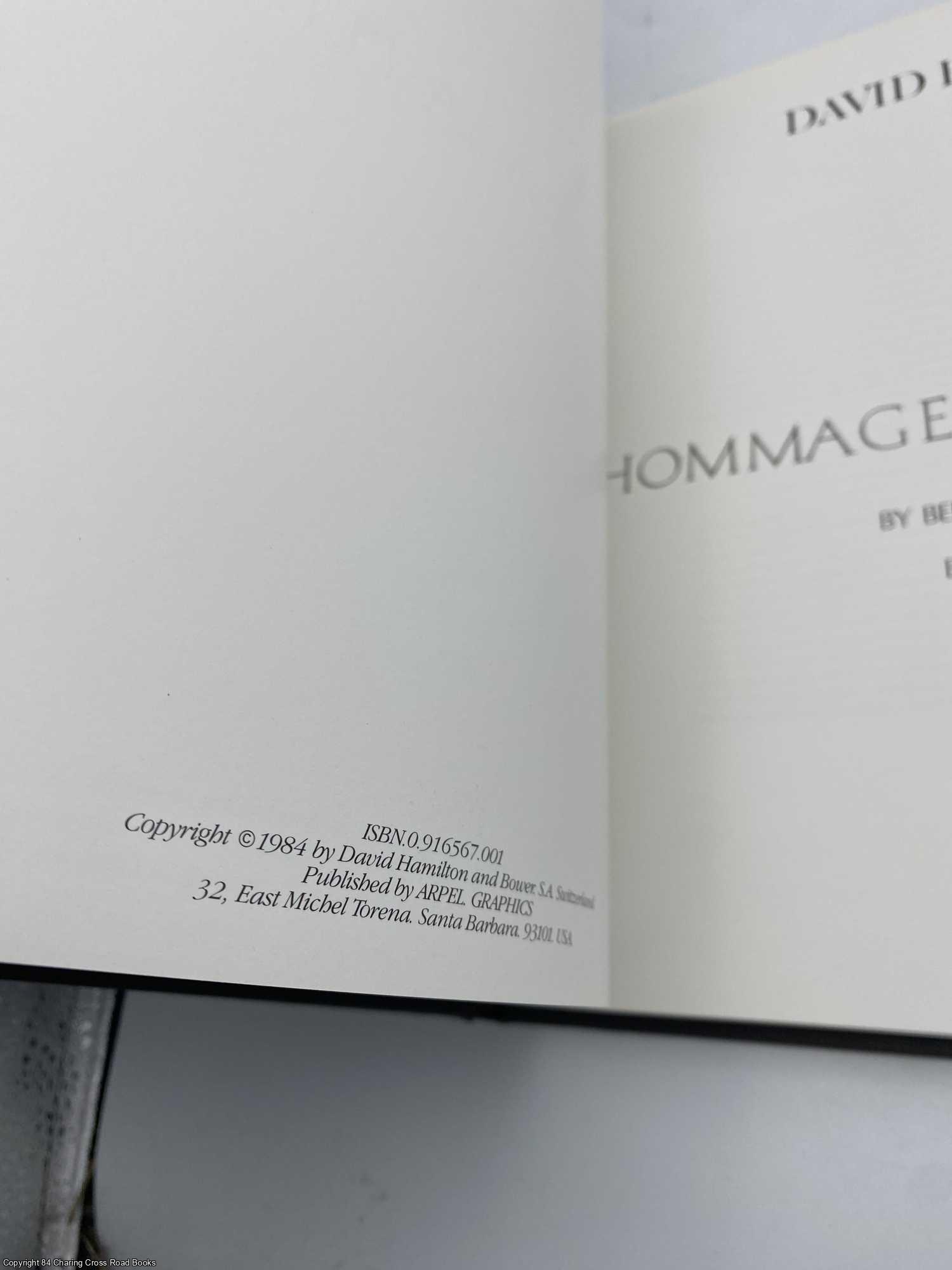 Hommage A La Peinture by Hamilton, David: Collectable - Very Good ...