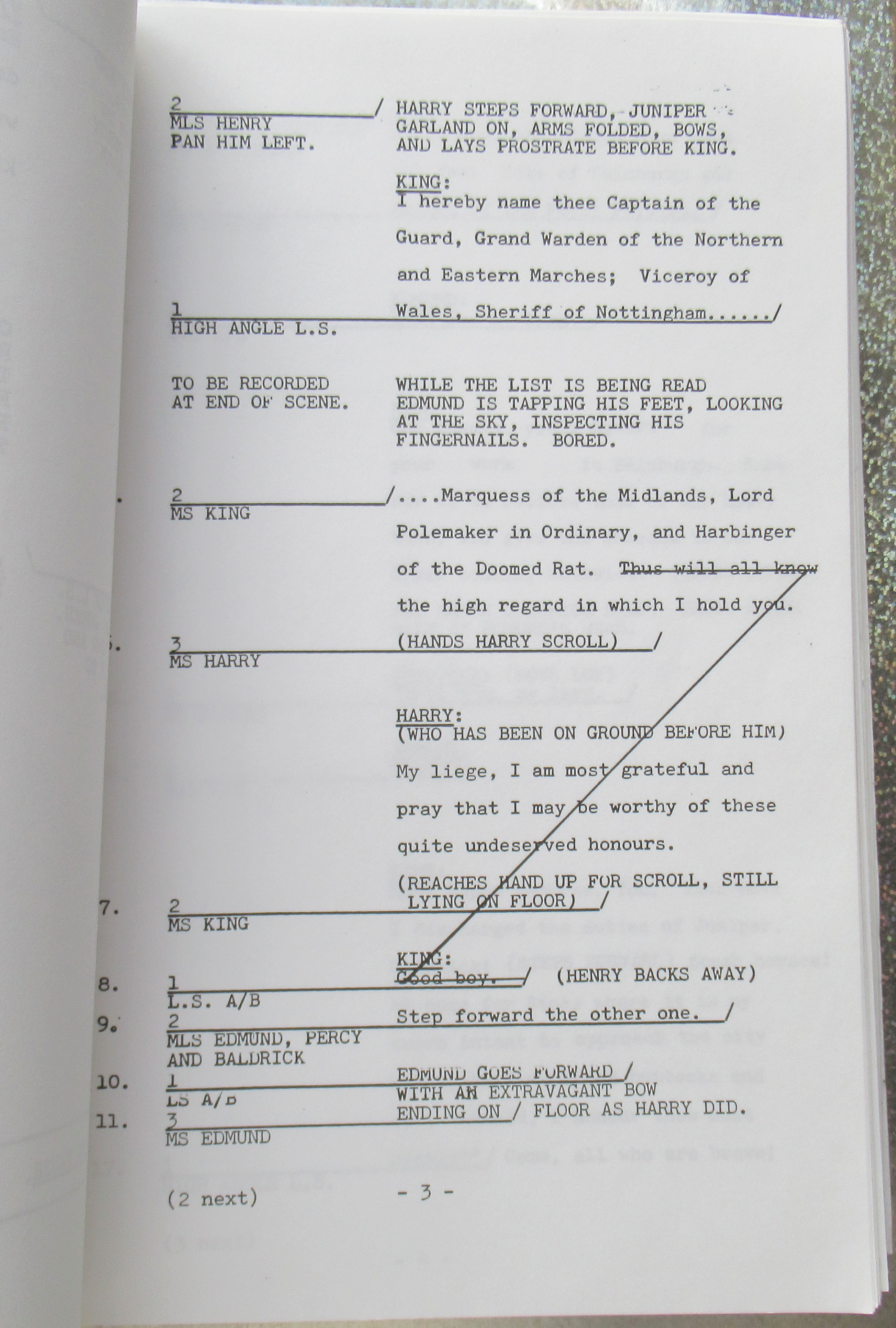 Blackadder Series 1 The Blackadder Production Used Scripts for Episodes ...