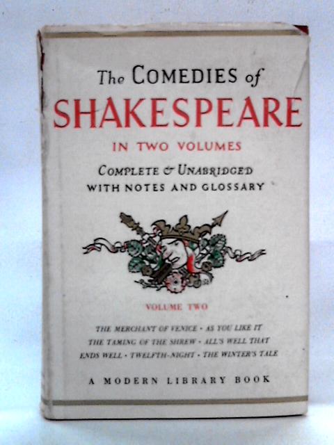 The Comedies of Shakespeare, Volume Two von William Shakespeare: Good ...