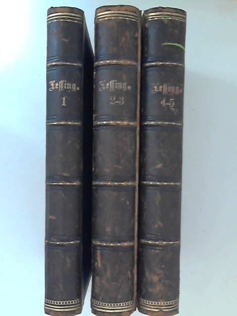 Gotthold Ephraim Lessings Werke: 5 Bände in 3 Büchern von Lessing ...