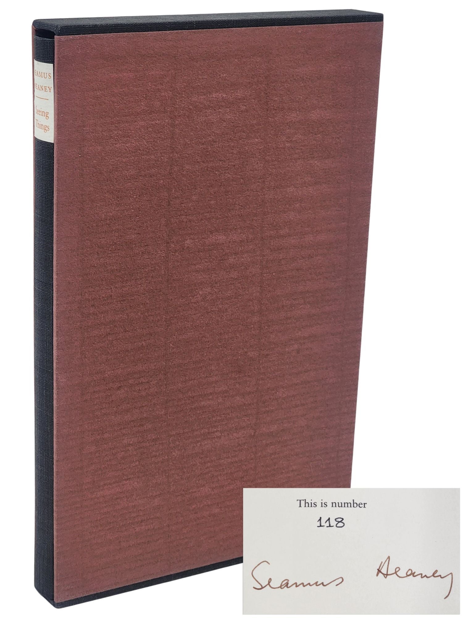 SEEING THINGS (Signed Limited Deluxe Edition) by Heaney, Seamus ...
