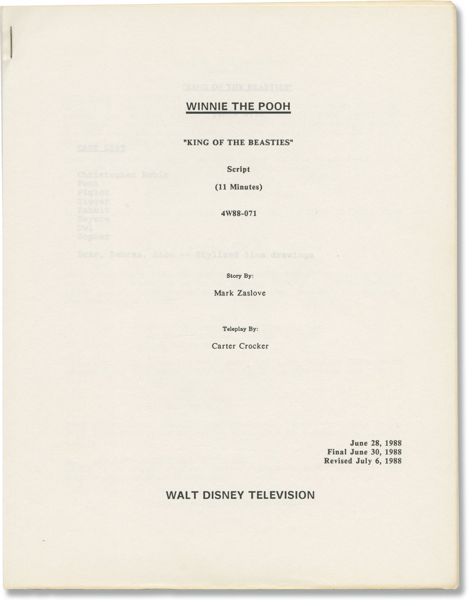 The New Adventures of Winnie the Pooh: King of the Beasties / The Rats ...