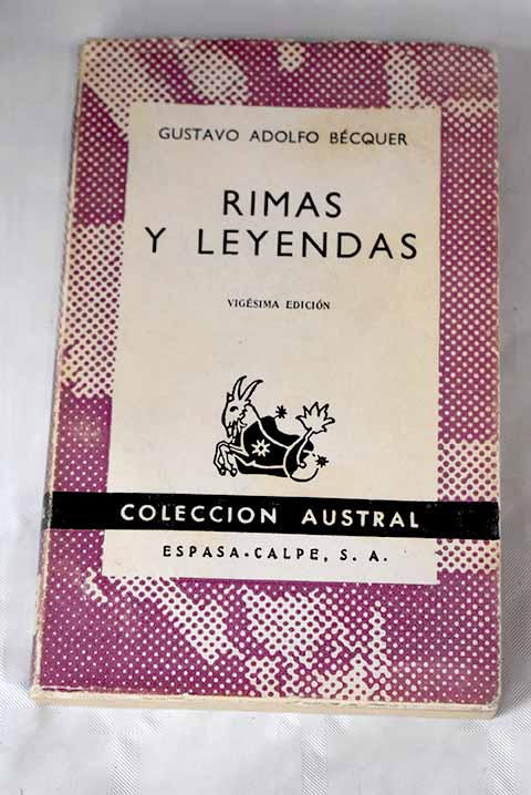 Rimas y Leyendas de Becquer: Bien tapa blanda (1949) | Alcaná Libros