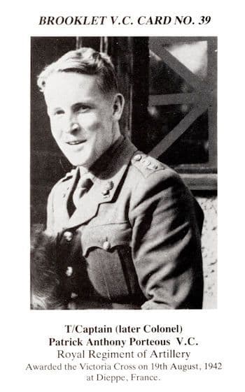 Captain Patrick Porteous Dieppe France WW2 Victoria Cross Postcard ...