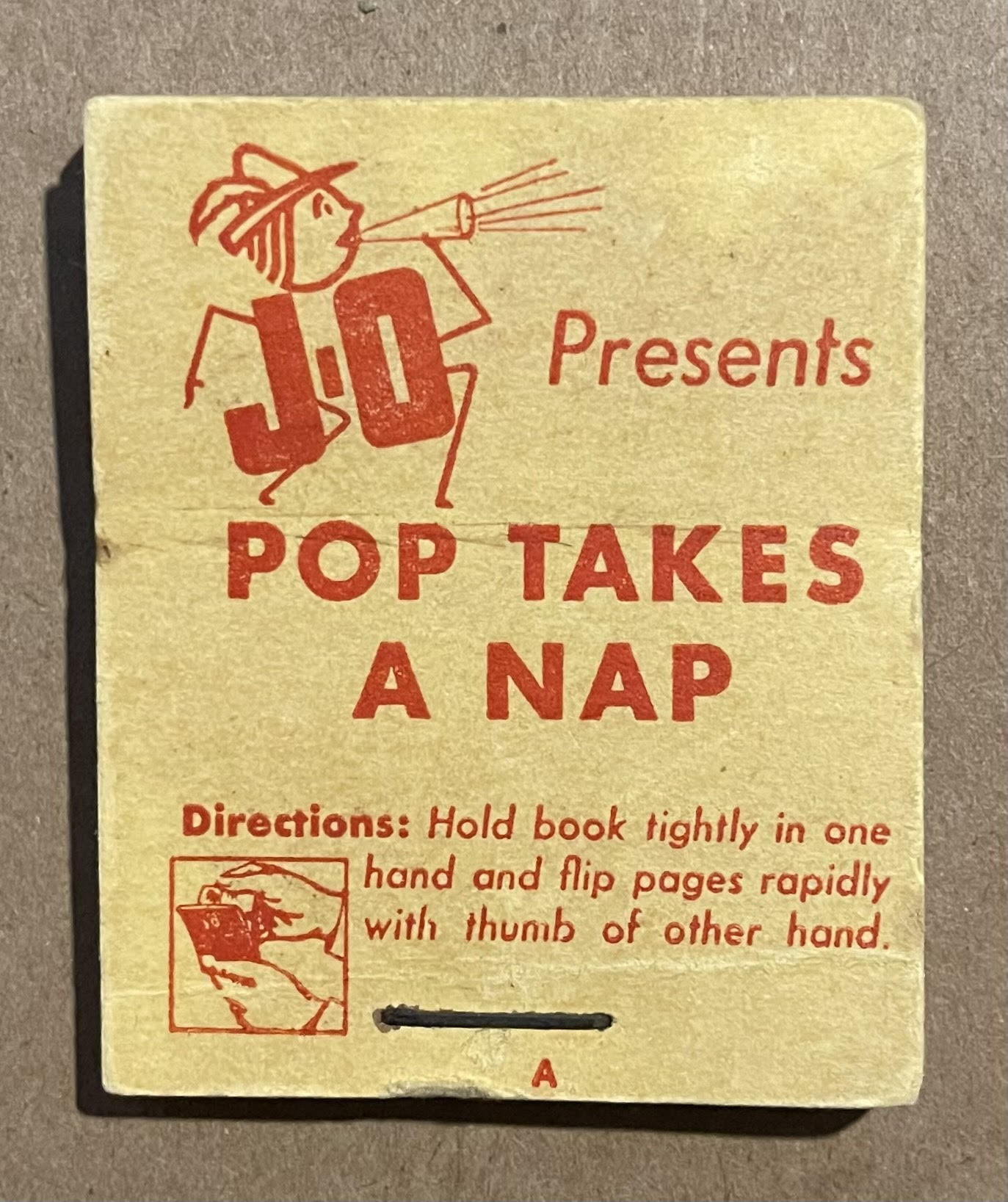 J-O Presents: Pop Takes a Nap (Flip Book): Good+ Softcover (1938) First ...