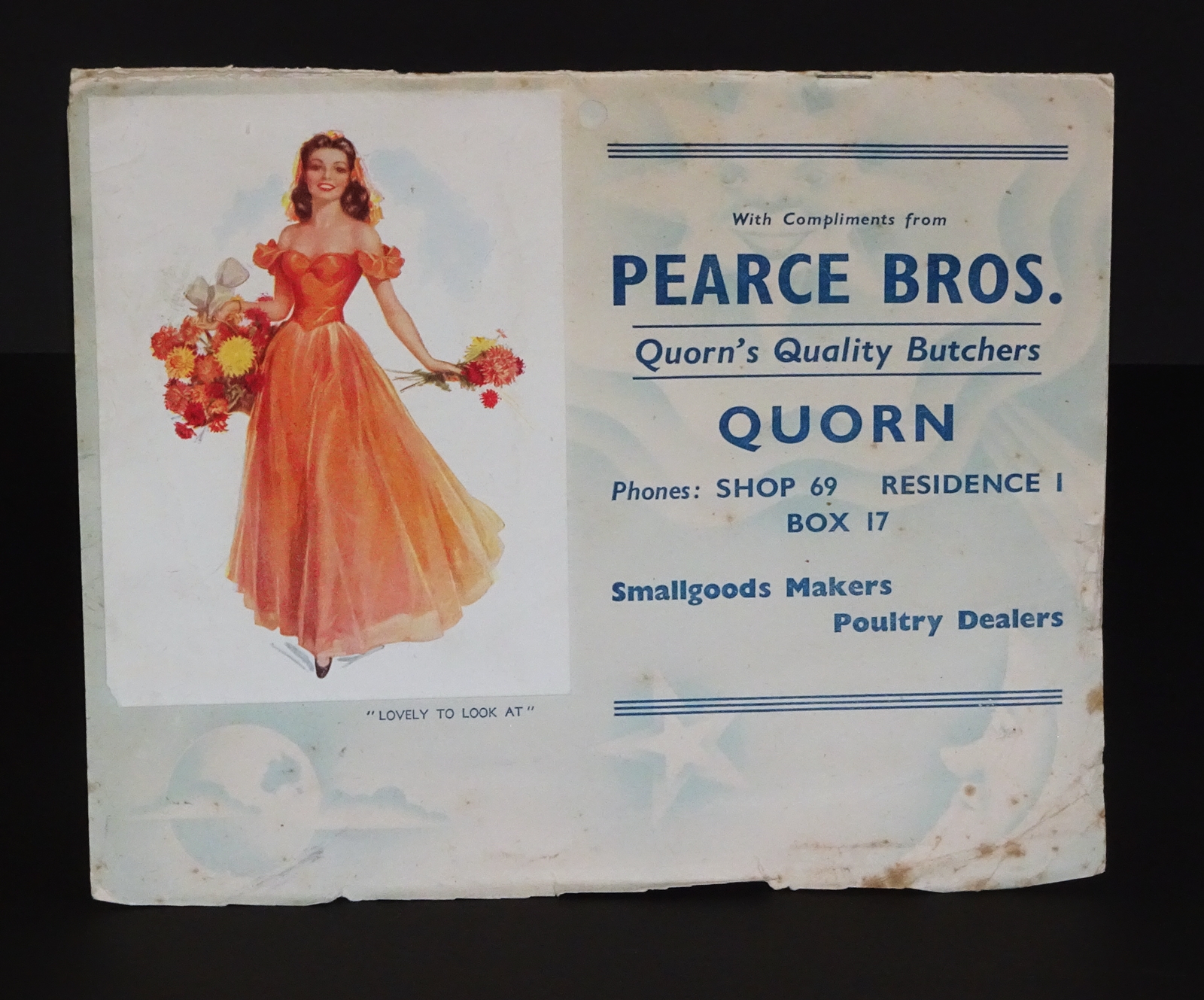 Pearce Bros. Butchers Quorn. Calendar & Meat Cooking Tips and Recipes Booklet. 1953: Good Soft ...