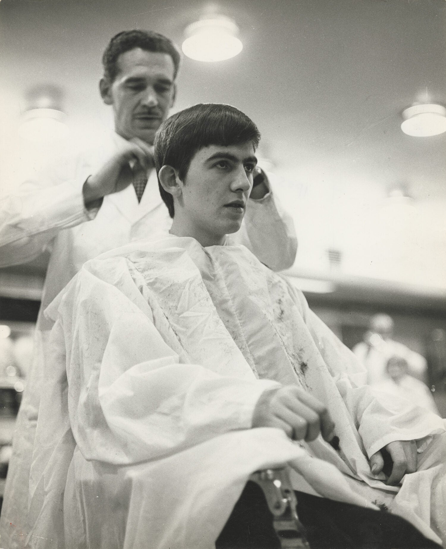 Original photograph of George Harrison getting a haircut, 1963 by ...
