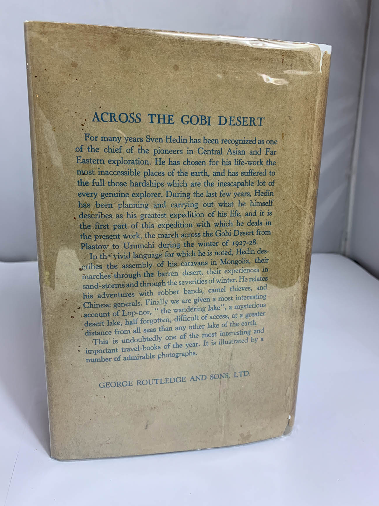Across the Gobi Desert by Hedin (Sven): Very good Hardcover (1931 ...