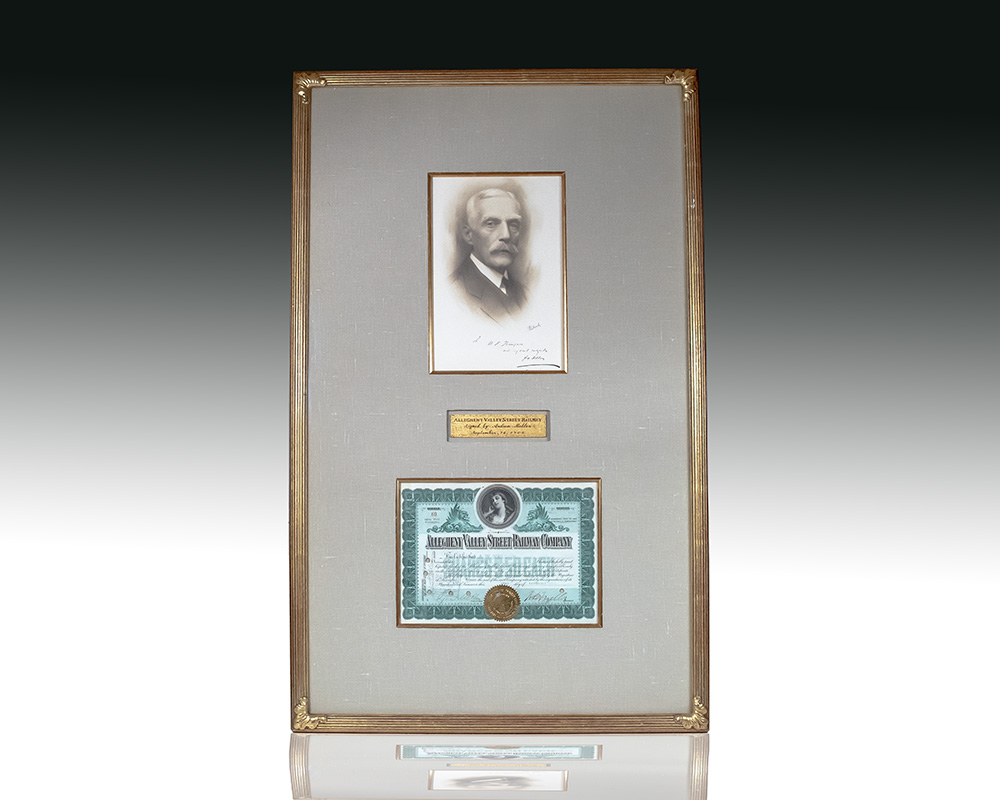 Andrew Mellon Photograph Signed [WITH] Signed Stock Certificate for the ...