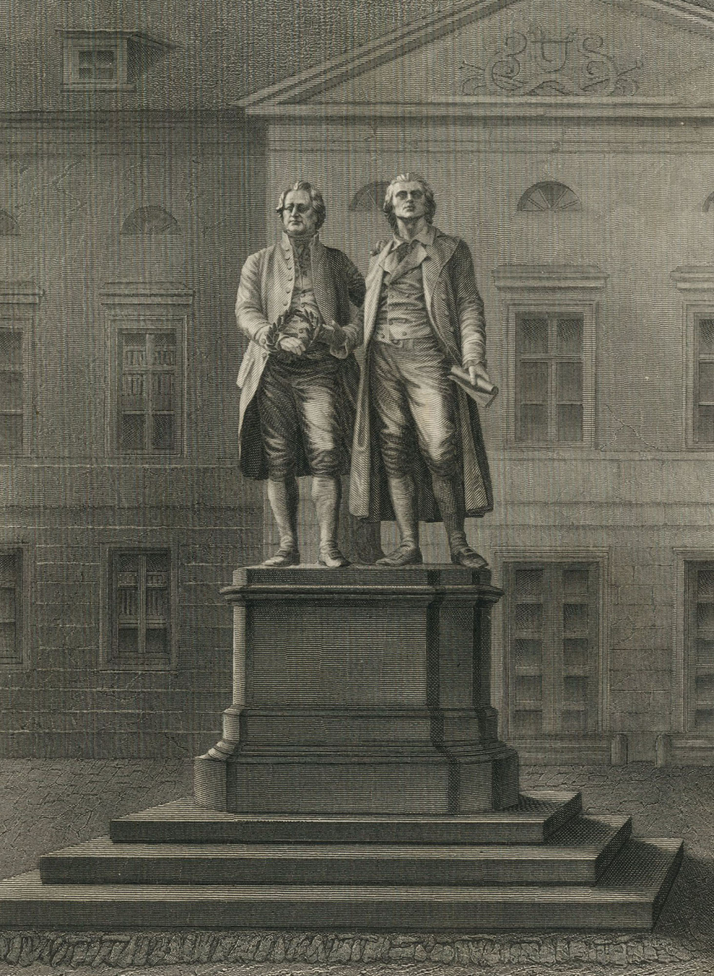 Weimar, Gesamtansicht , Weimar. - Gesamtansicht. - "Schiller & Goethe ...