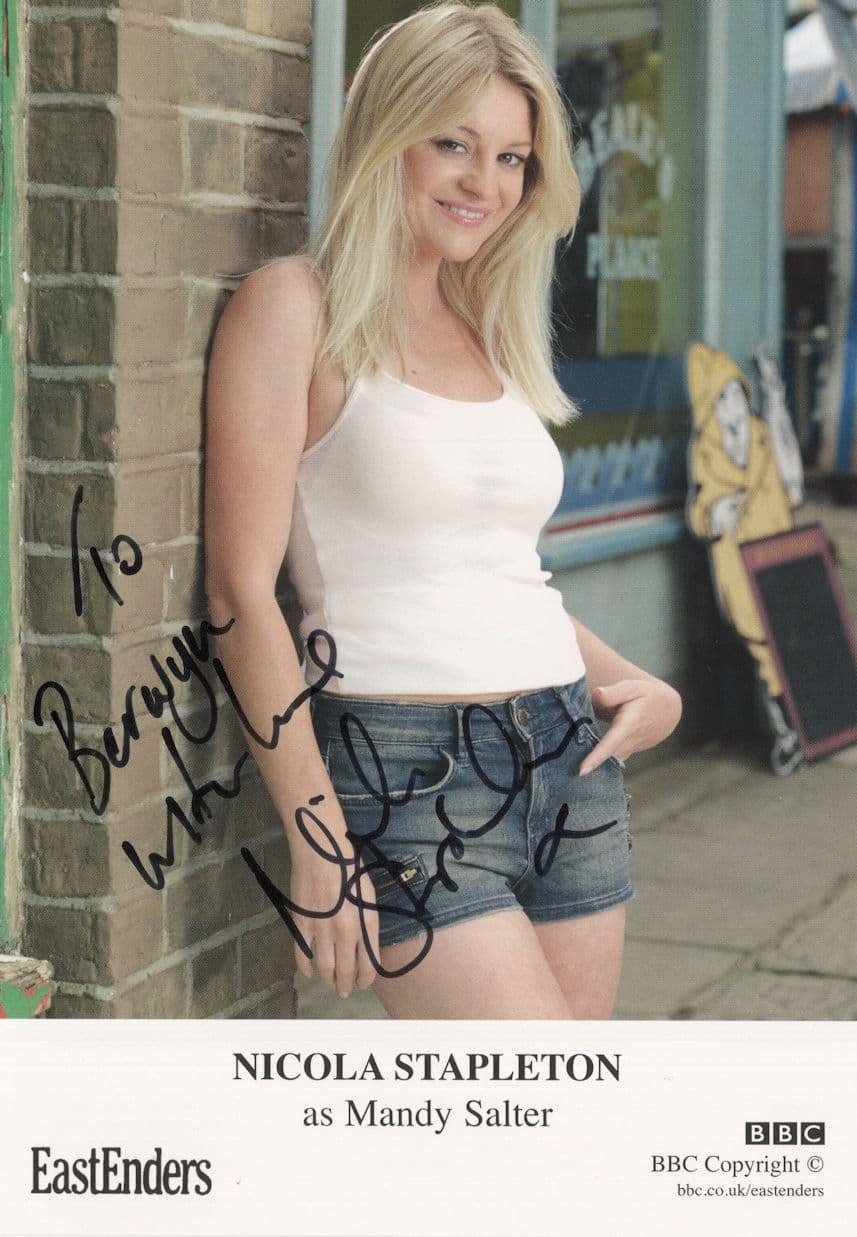 Nicola Stapleton as Mandy Slater BBC Eastenders Hand Signed Cast Card ...