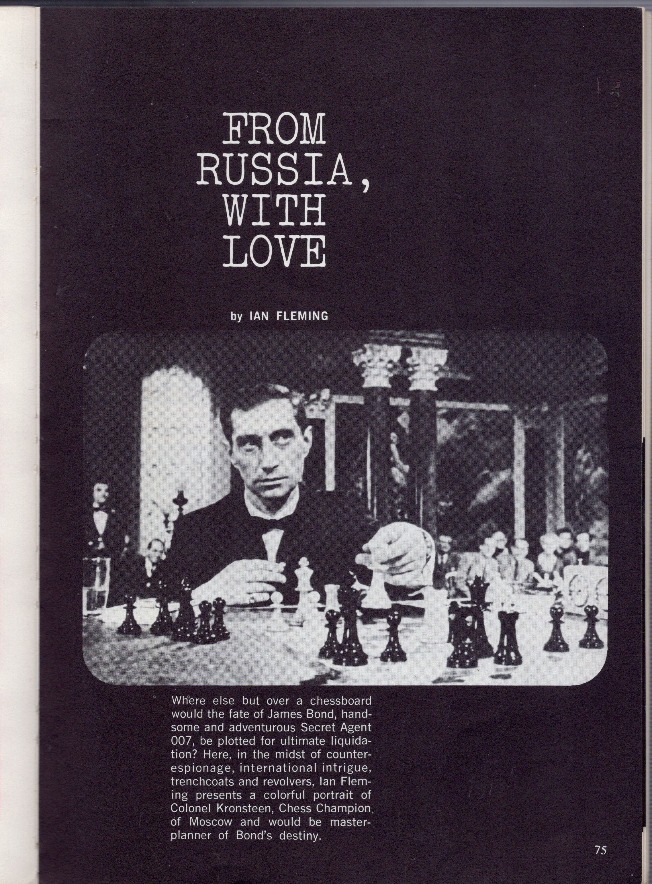 "From Russia, With Love" rare excerpt in Chessworld Vol. 1 #3 May-June ...