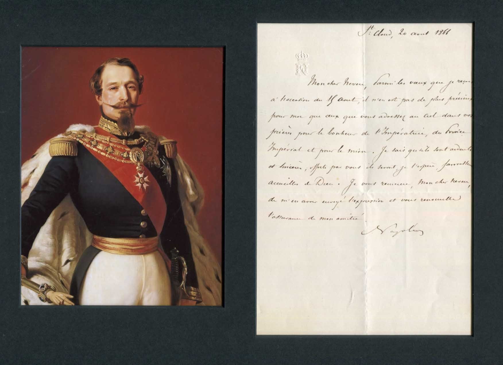 Louis-Napoleon Bonaparte Autograph | signed letters von Napoleon III ...