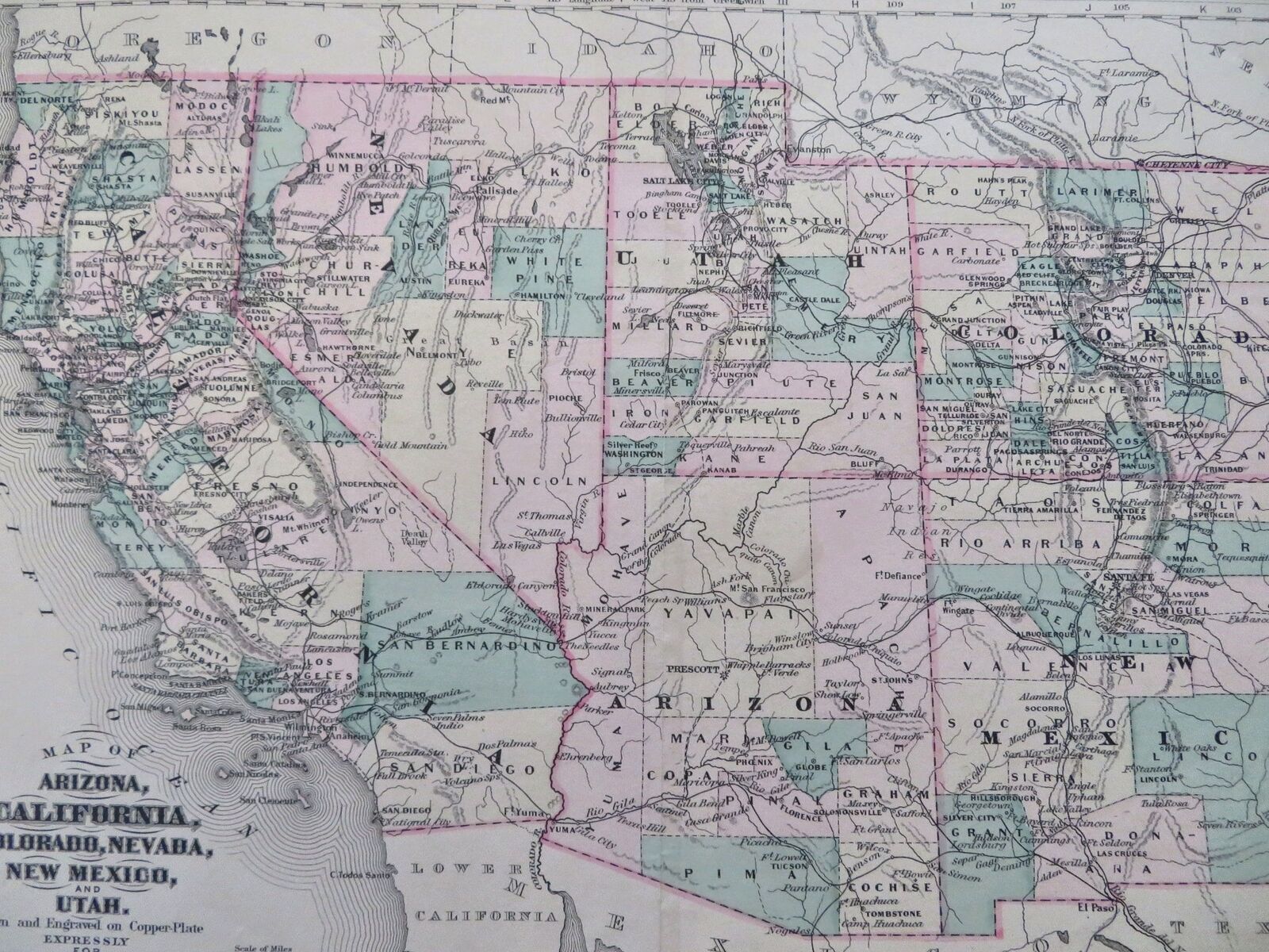 Mapa De California A Arizona