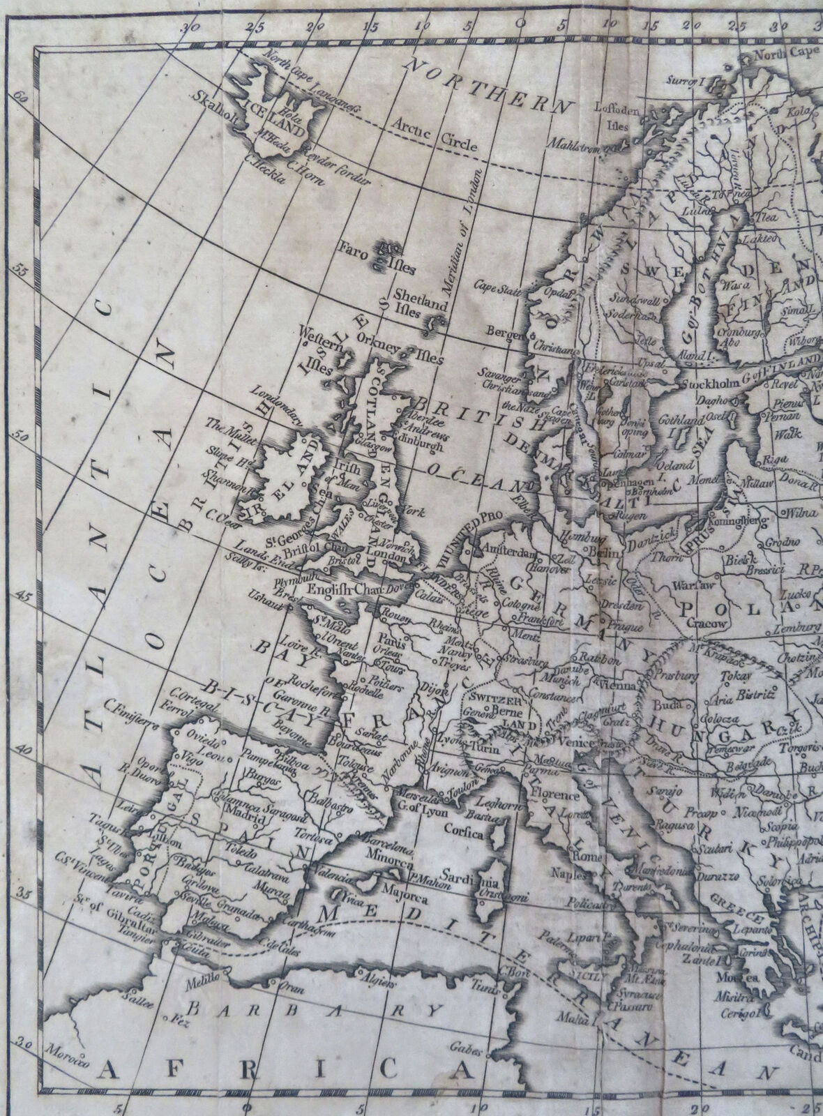 Europe French Revolution Holy Roman Empire Poland 1796 Doolittle ...