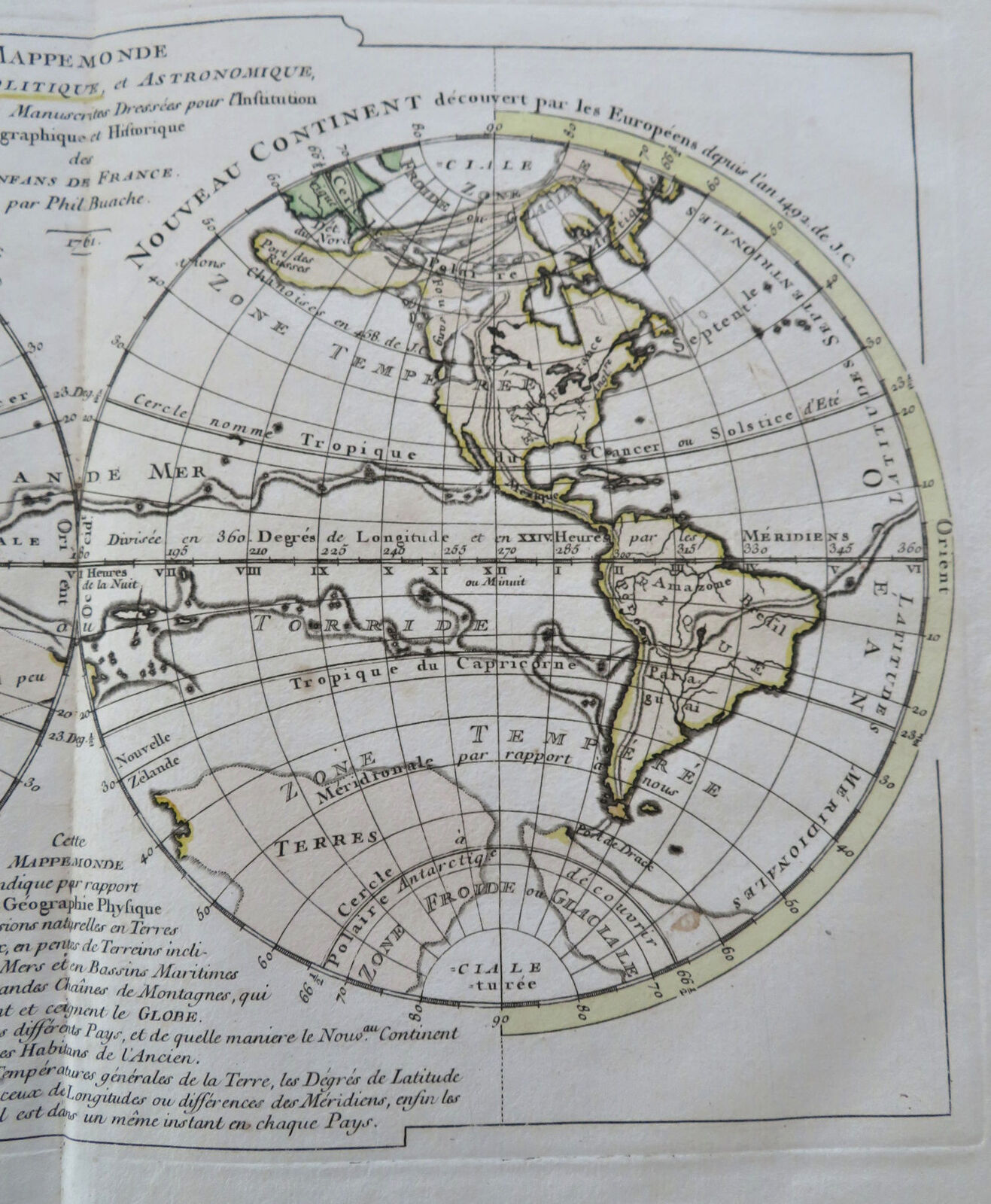 World Map 1762 Bauche speculative Sea of West North America Australia ...