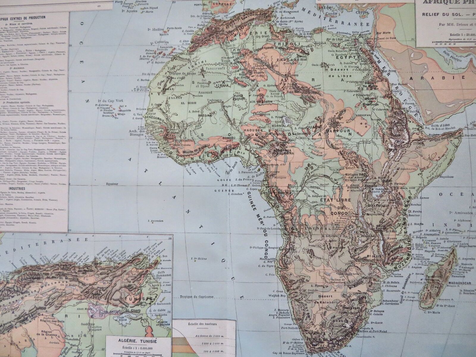 Physical Maps Of Africa Central Africa Physical Map