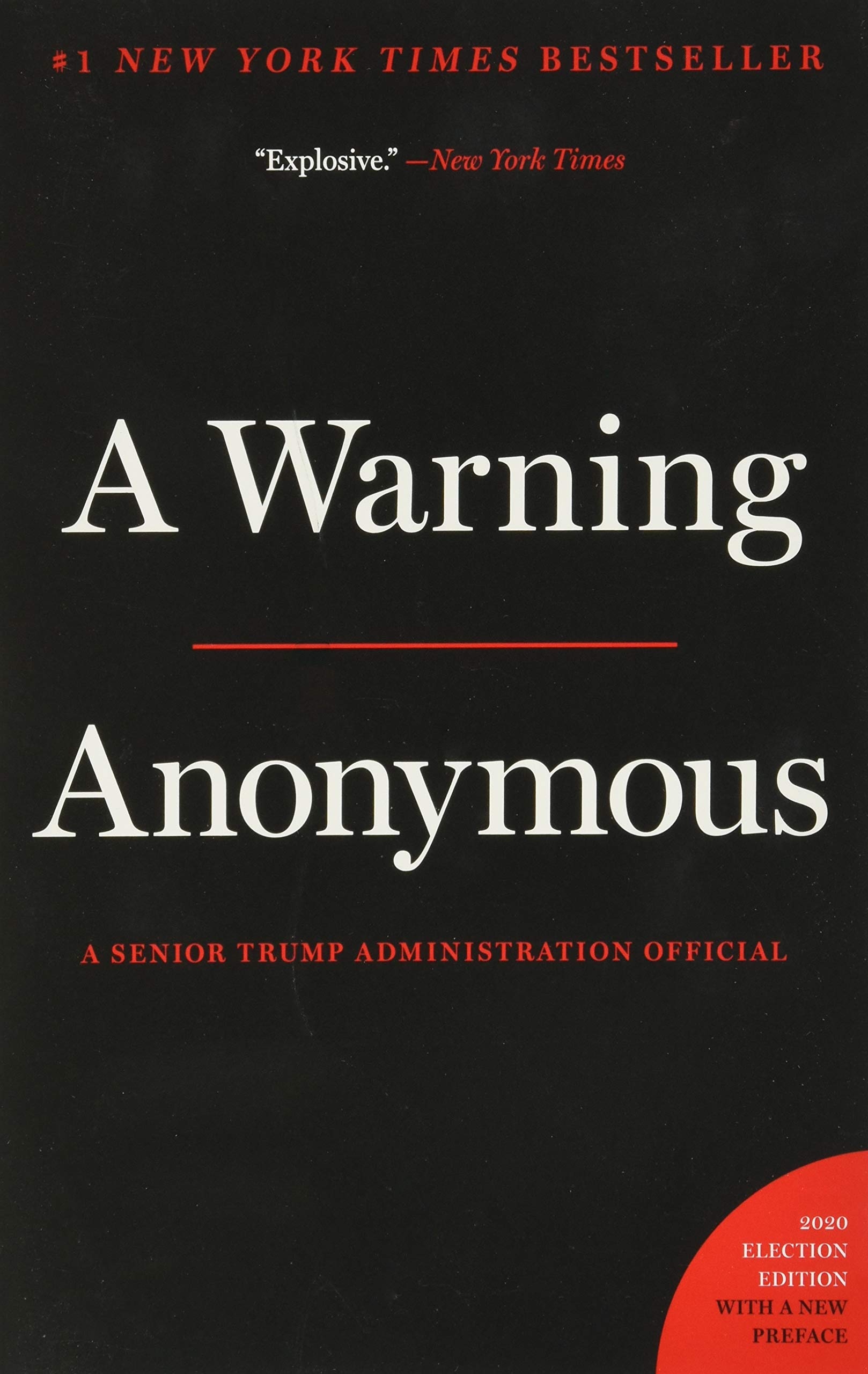 A Warning by Anonymous: acceptable (2020) | Dream Books Co.