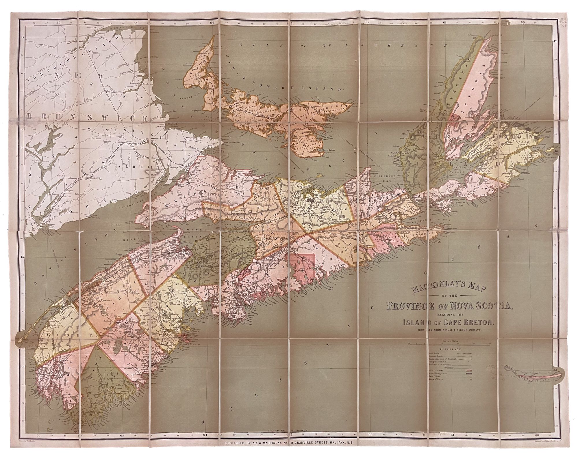MacKinlay's Map of the Province of Nova Scotia, including the Island of ...