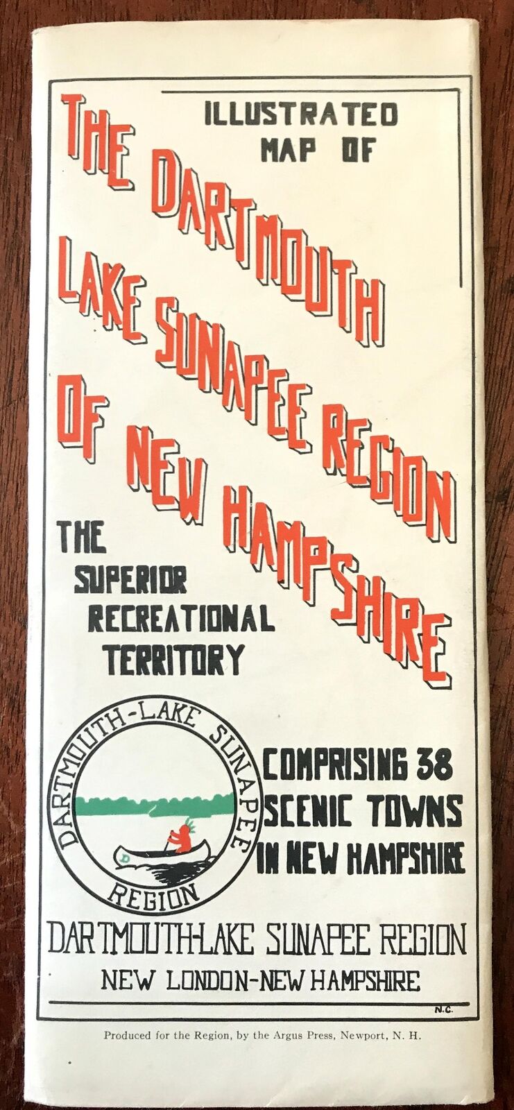 Dartmouth Lake Sunapee region New Hampshire c. 1930's illustrated ...