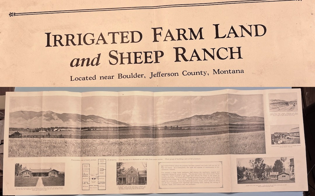 Irrigated Farm Land / And Sheep Ranch / Located Near Boulder, Jefferson ...