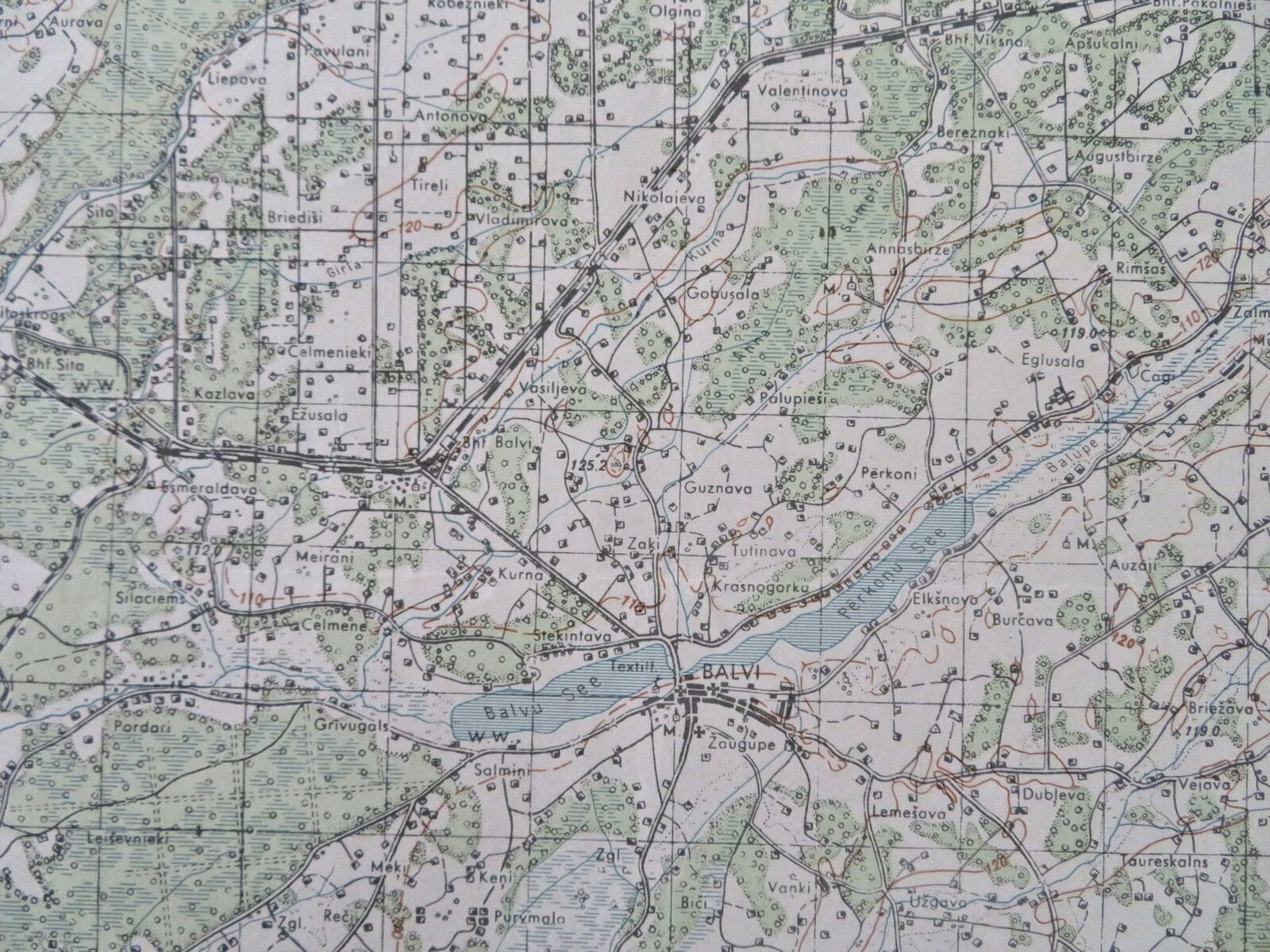 Balvi Latvia Soviet Union Latgale Region c.1943 WWII rare German dtl'd ...