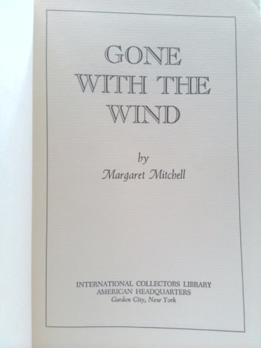 GONE WITH THE WIND by Margaret Mitchell: Good Hardcover ...