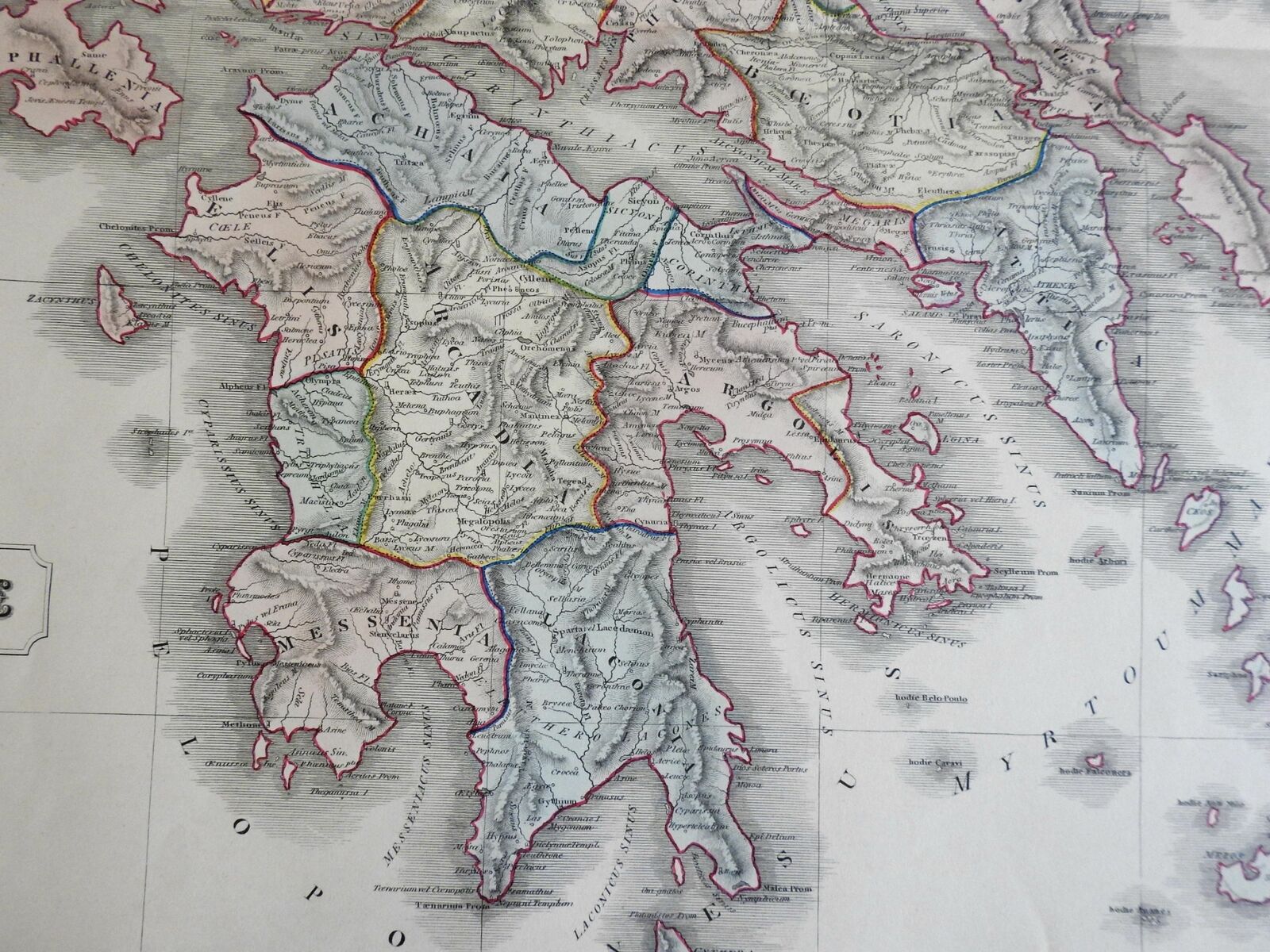 Ancient Greece Greek City States Athens Sparta Argos 1855 Philip ...