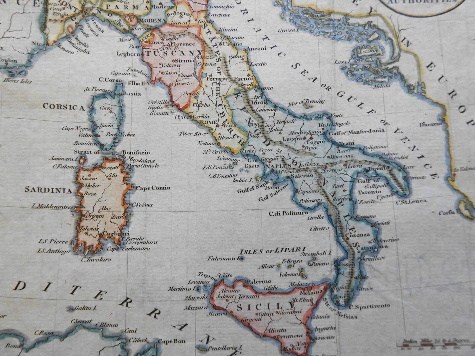 Italian Peninsula Piedmont Savoy Tuscany Papal States Naples 1802 ...