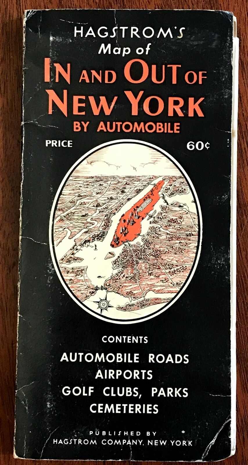Hagstrom's Map of New York c. 1940-50's tourist's road map parks ...