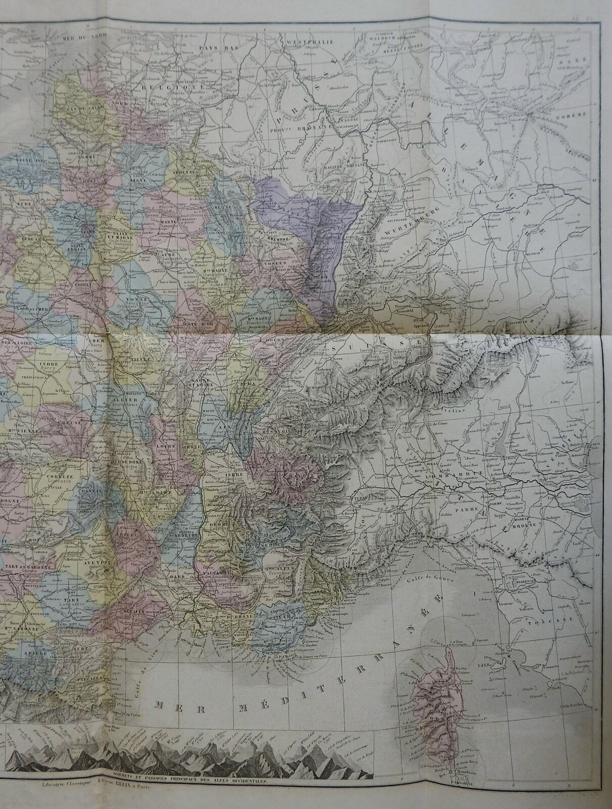 France in Departments Belle Epoque French 3rd Republic c. 1880 large ...