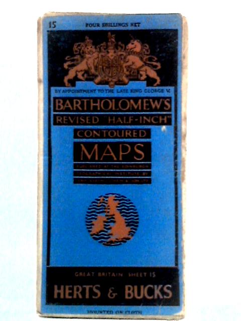 Bartholomew's Revised Half-Inch Contoured Map: Sheet 15, Herts & Bucks ...