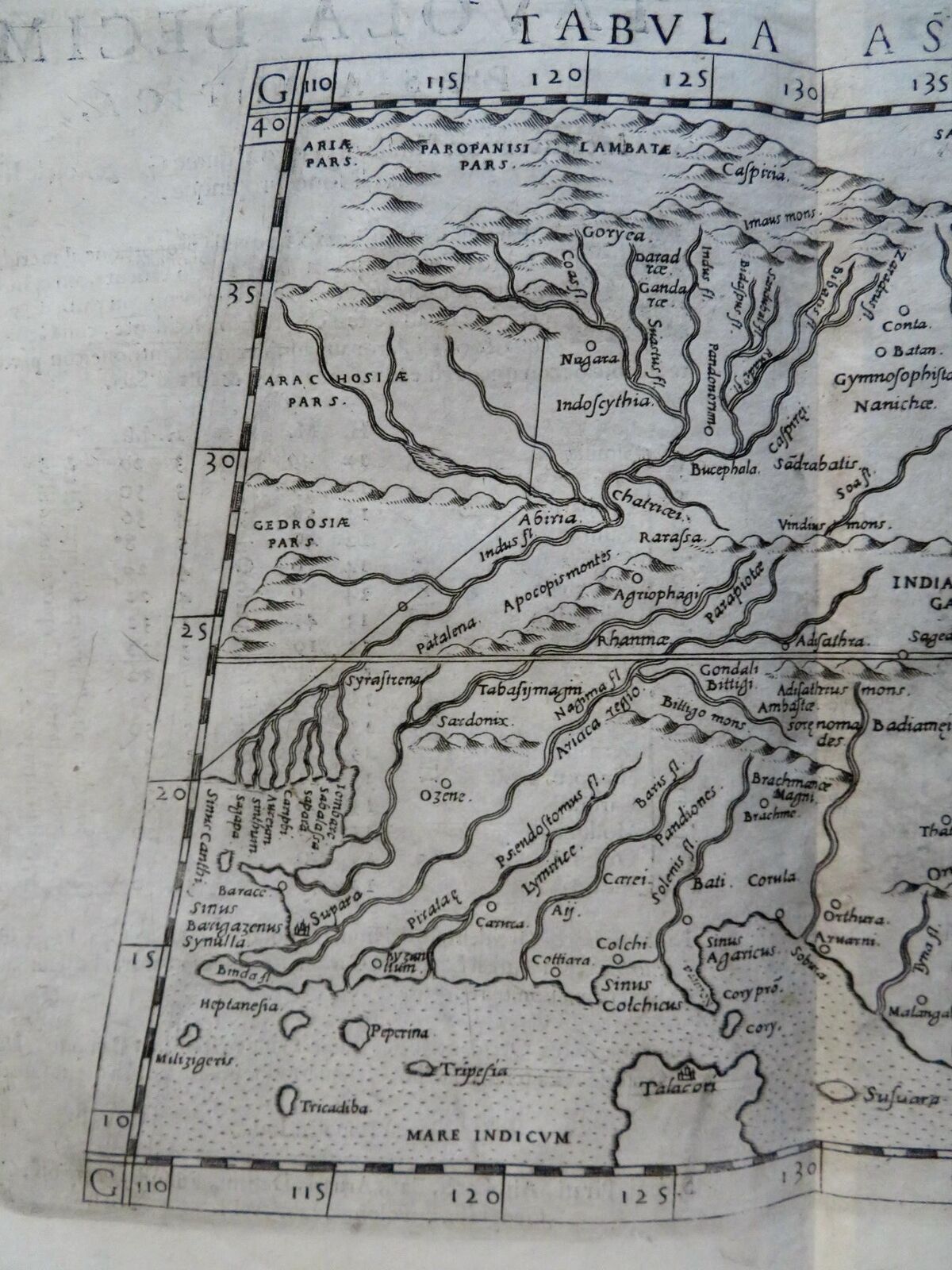 Mughal Empire India Ganges & Indus Rivers 1599 Ruscelli Rosaccio ...