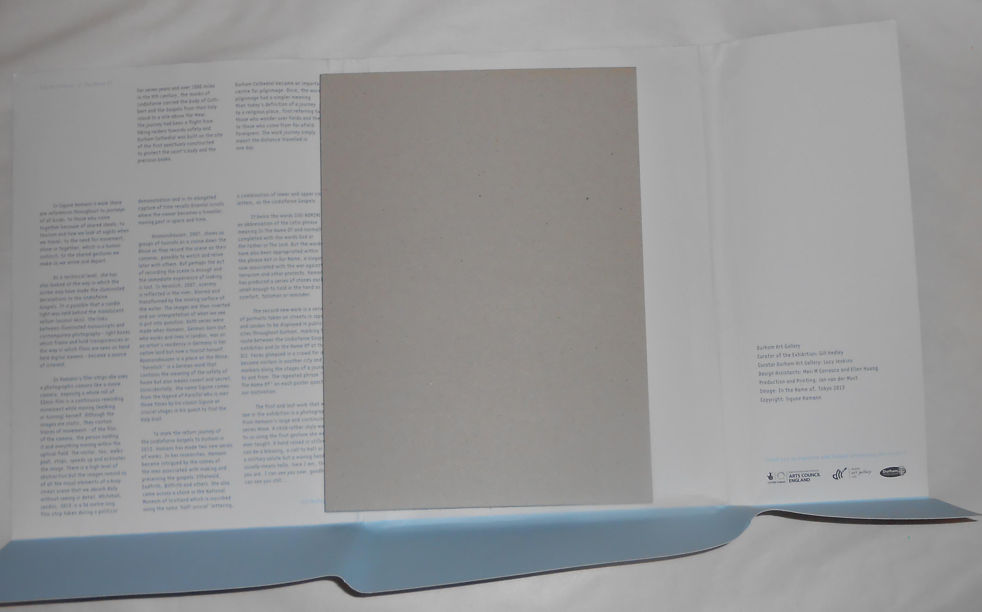 Sigune Hamann - in the Name of (Durham Art Gallery 2013) by HAMANN ...