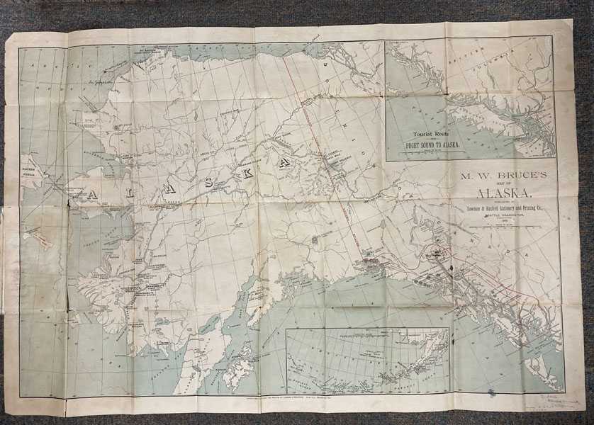 BRUCE'S MAP OF ALASKA by BRUCE, M. W.: (1895) First edition ...