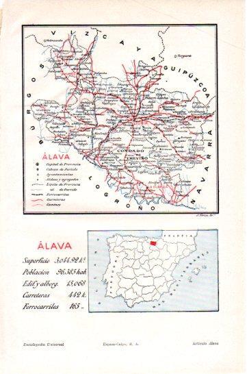 LAMINA V47513: Mapa de la provincia de Alava de Varios: (1940 ...