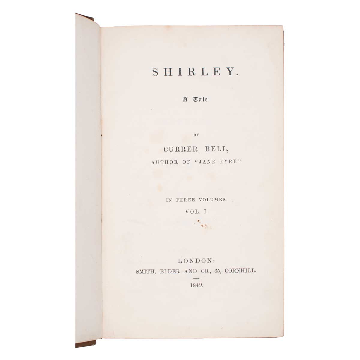 Shirley, A Tale. by BRONTË, CHARLOTTE - BELL, CURRER: Very Good ...