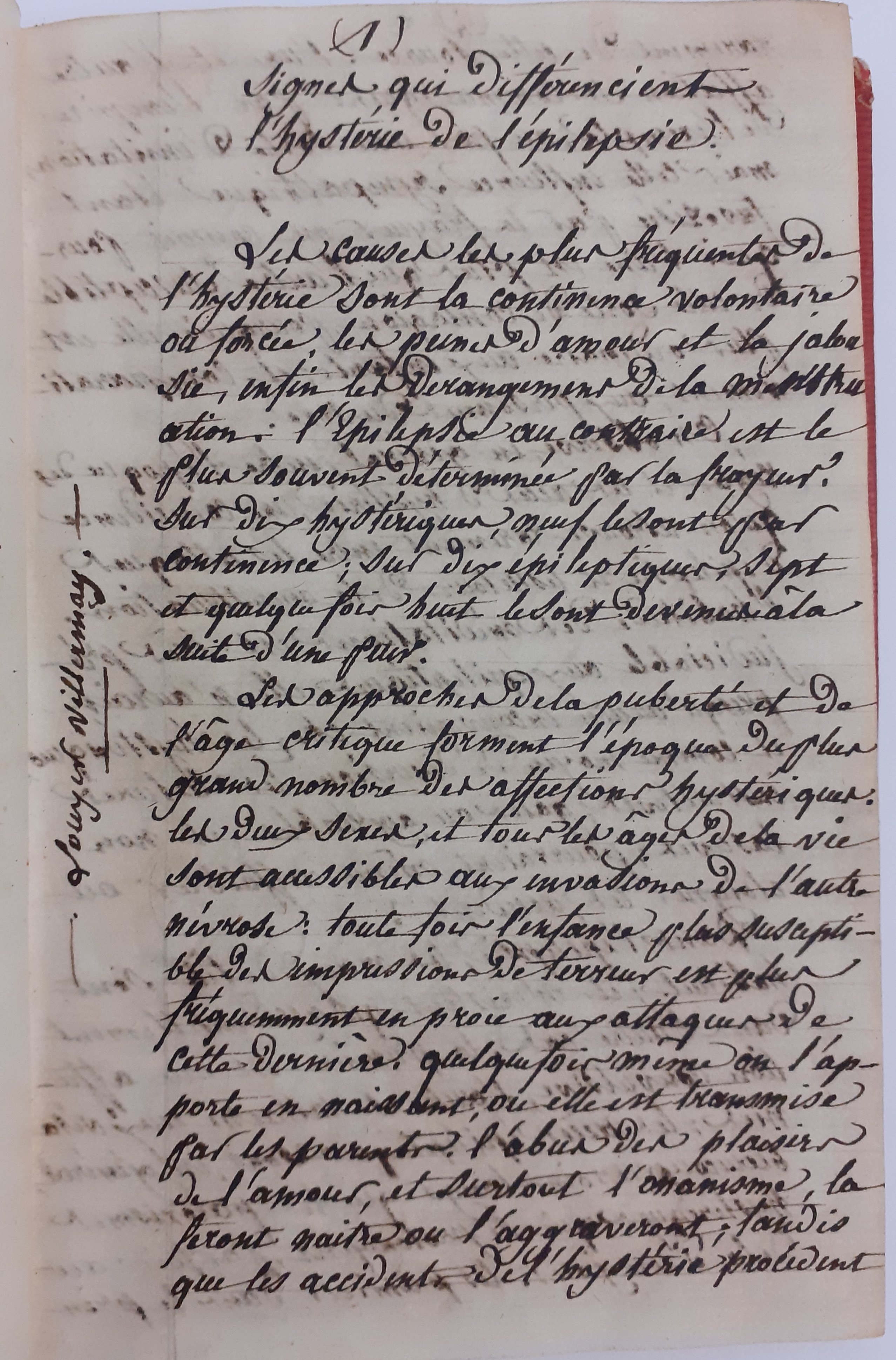 MANUSCRIT AUTOGRAPHE DE Jean-Baptiste Louyer-Villermay SUR LE ...