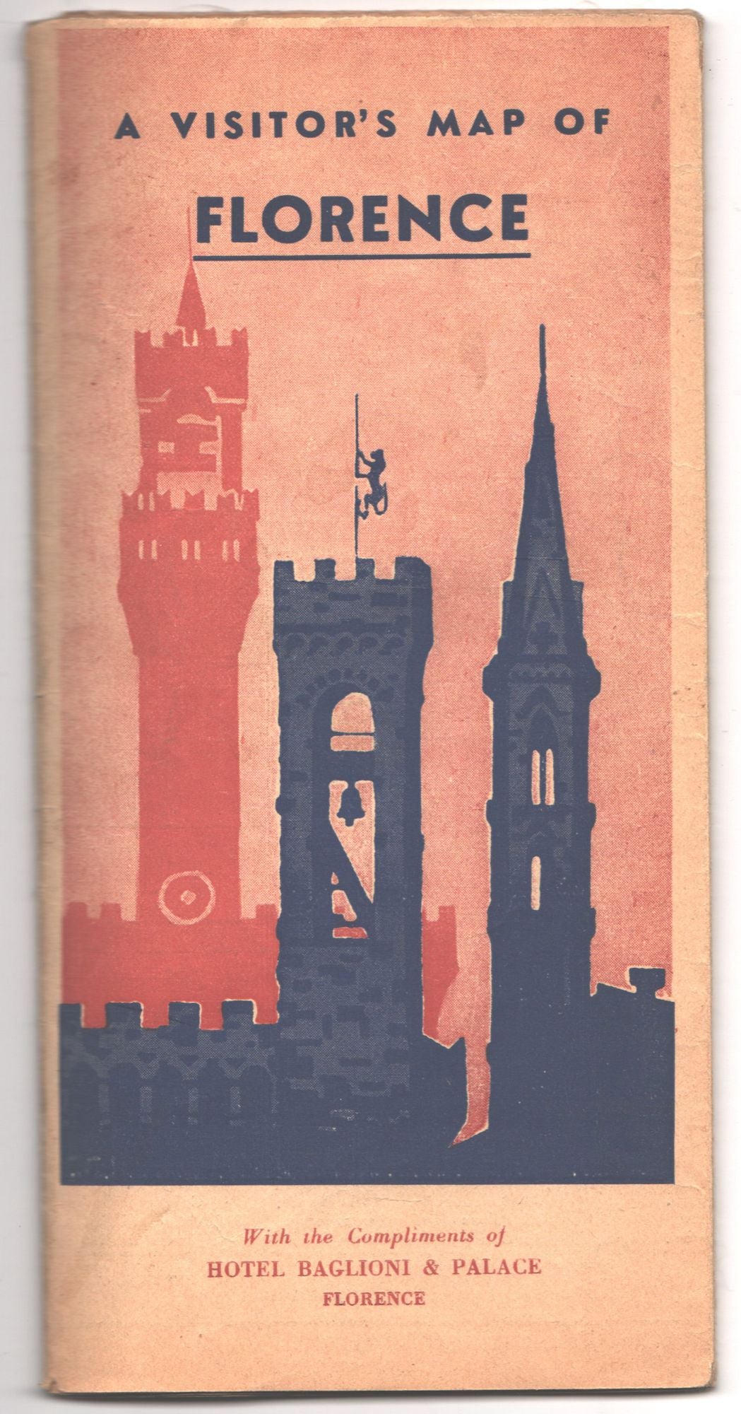 A Visitor's Map of Florence with the Compliments of Hotel Baglioni ...