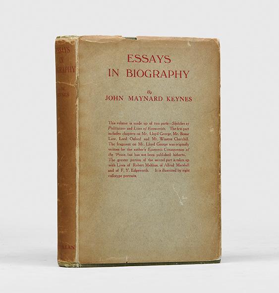Essays in Biography. von KEYNES, John Maynard. | Peter Harrington. ABA ...